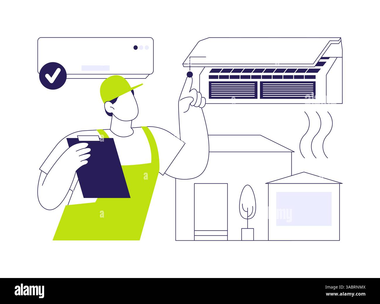HVAC inspection abstract concept vector illustration Stock Vector Image ...