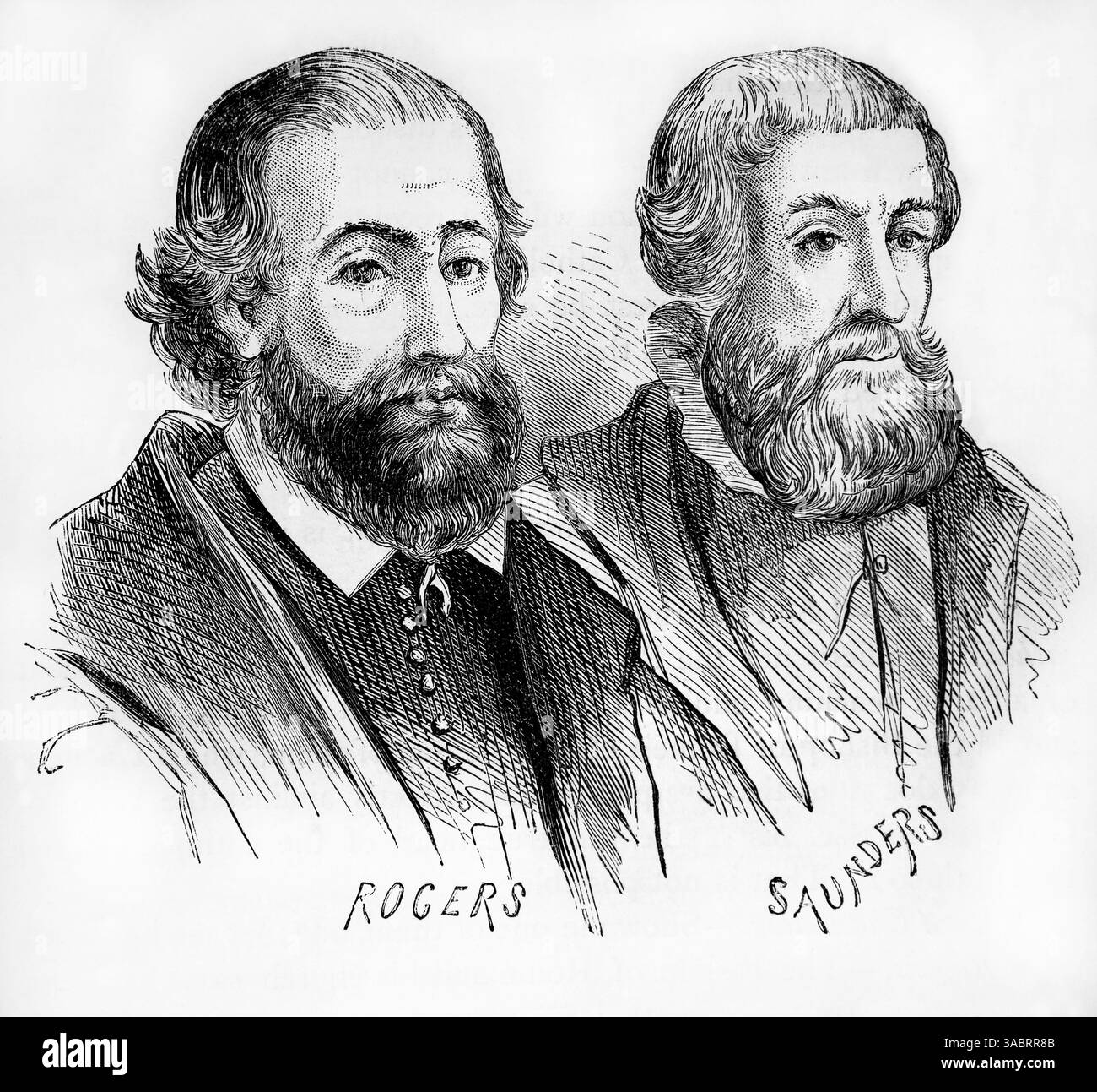 Illustration of John Rogers and Laurence Saunders 16th Century ...