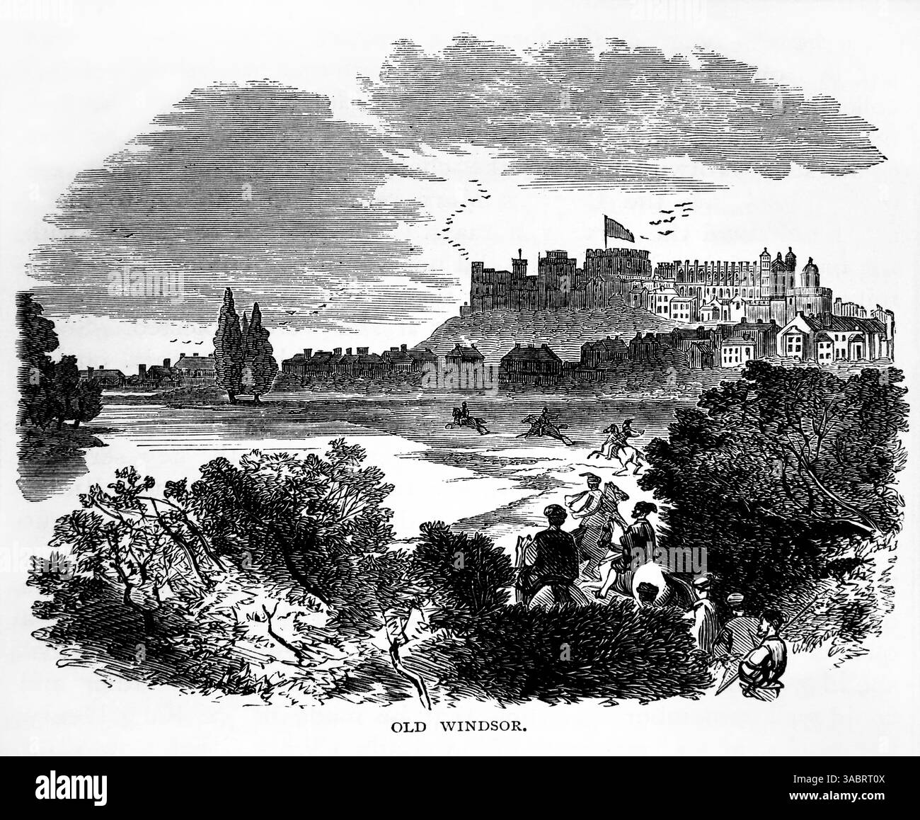 Illustration of Windsor Castle from Antique the 1866 Edition of Foxe's ...