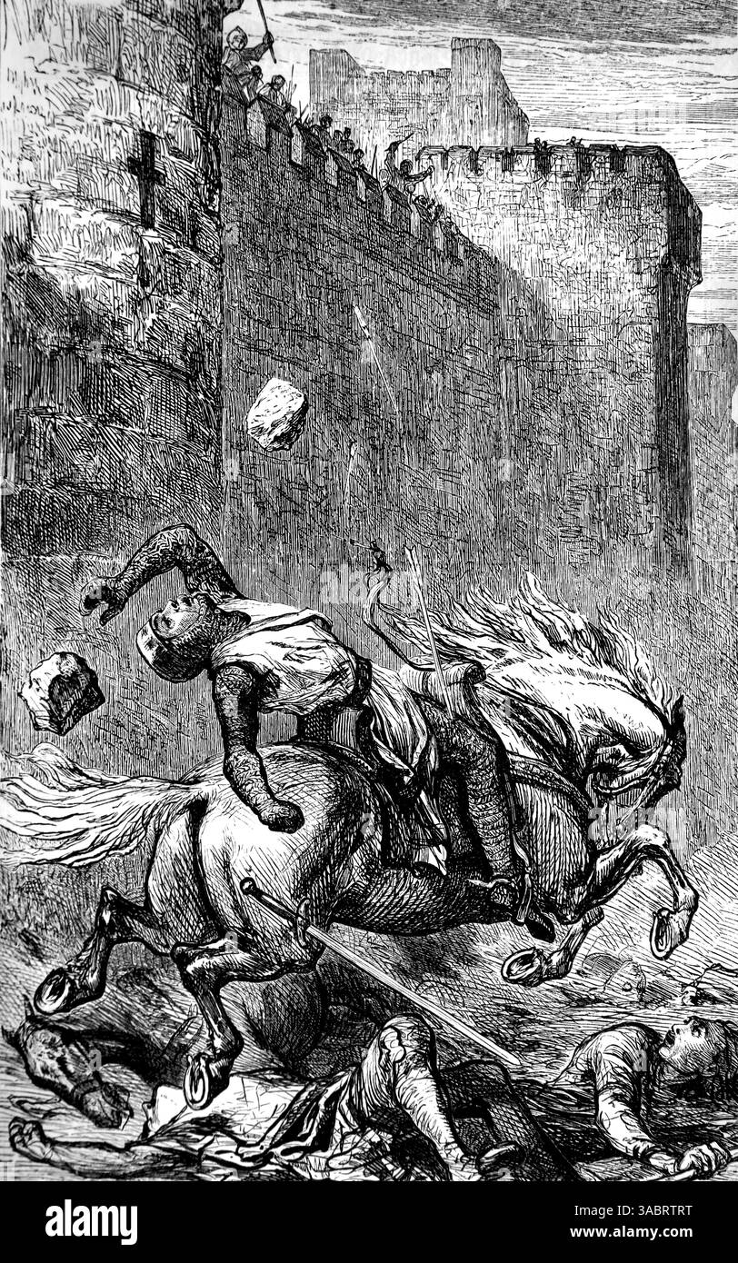 Illustration of Simon de Montfort Earl of Leicester Killed at the Siege ...