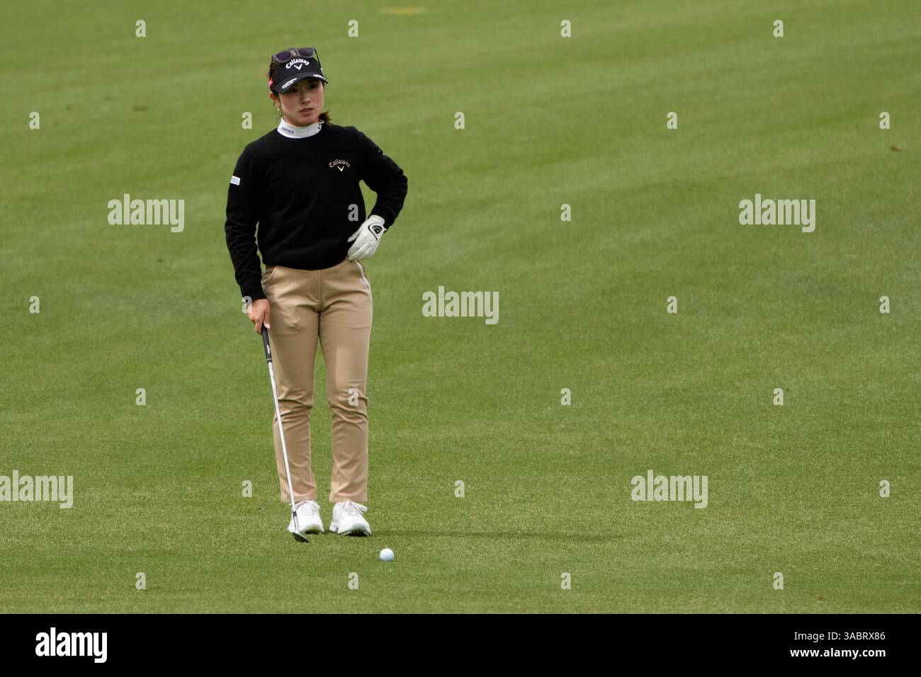 Yuna Nishimura on the fourth fairway during the first round of the LPGA ...