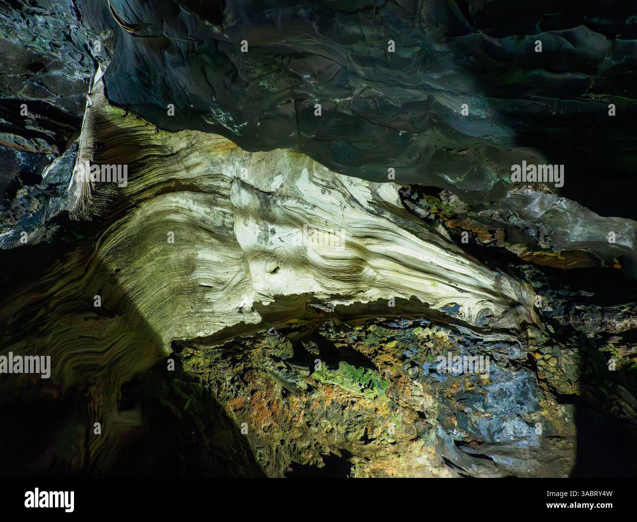 Colorful interior of the Sudwala Caves, Mpumalanga, South Africa Stock ...