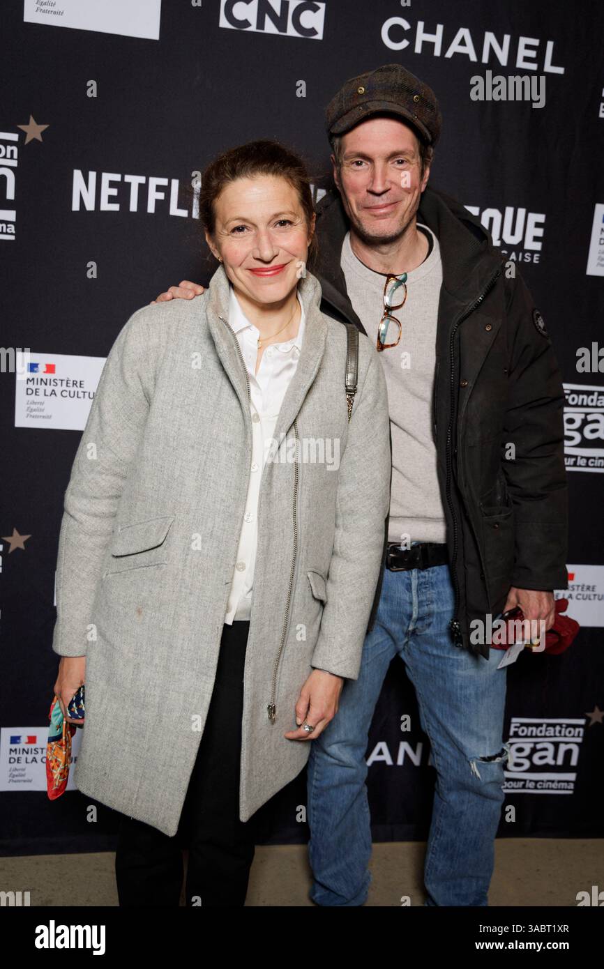 Actress Caroline Ducey and her husband director David Lanzmann ...