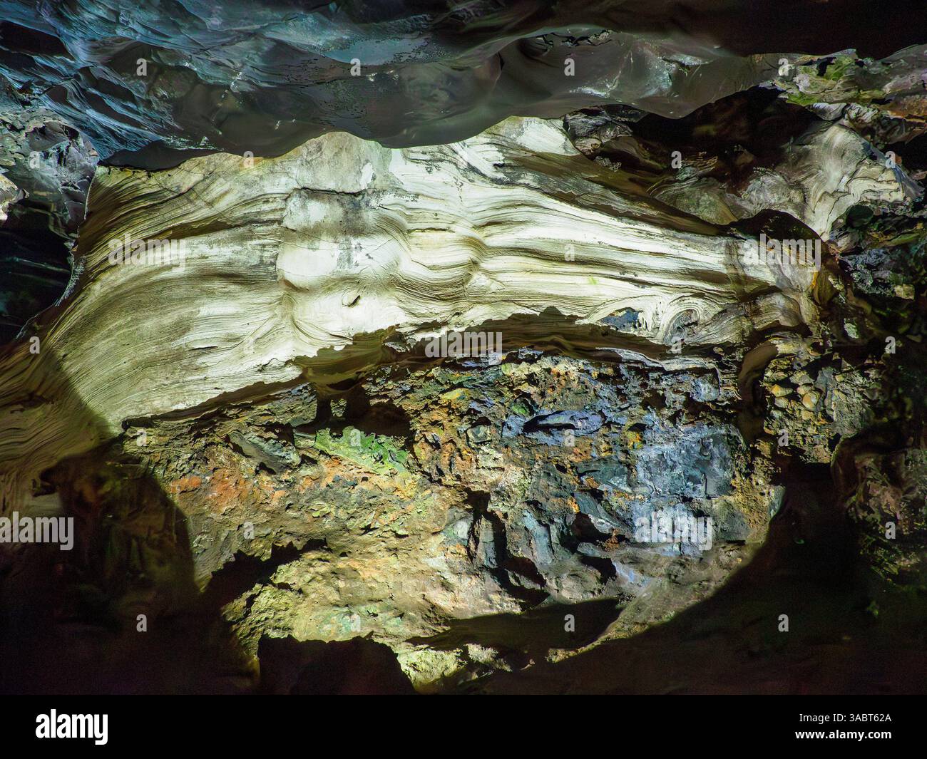 Colorful interior of the Sudwala Caves, Mpumalanga, South Africa Stock ...