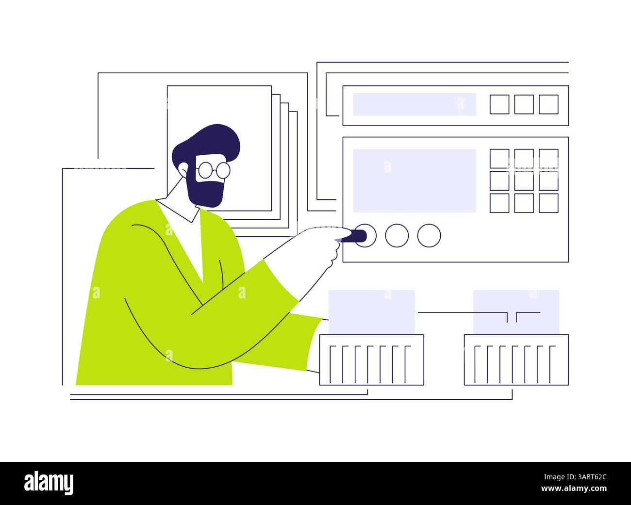 New materials scientific research abstract concept vector illustration ...
