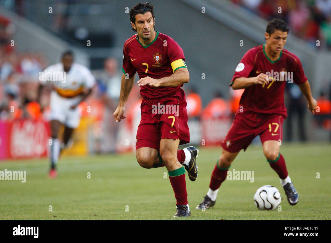 Portugal team captain Luis Figo (7) in action during a FIFA World Cup ...