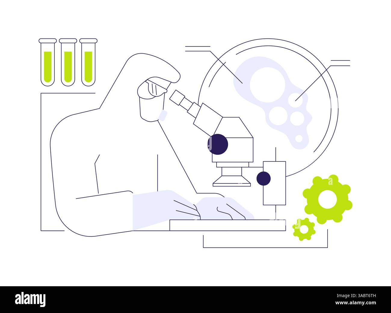 Conduct experiment with nano particles abstract concept vector ...