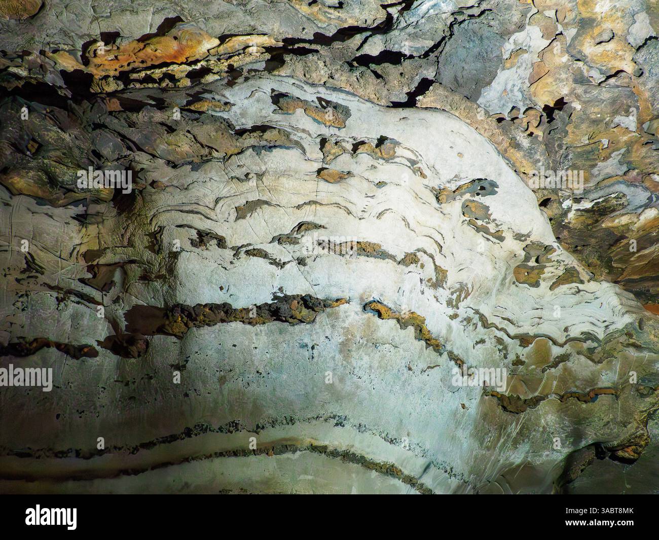 Colorful interior of the Sudwala Caves, Mpumalanga, South Africa Stock ...