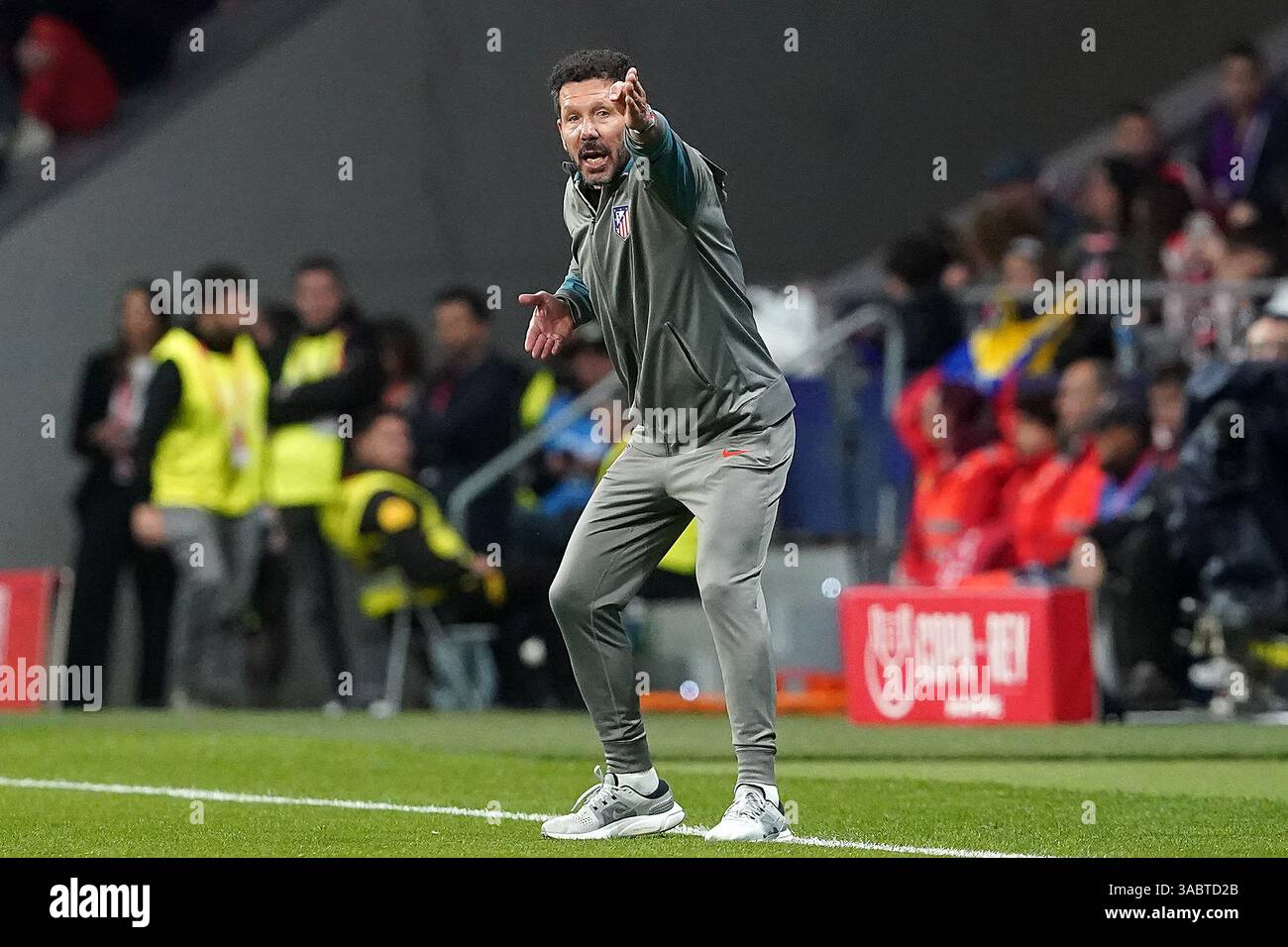 Madrid, Spain. 02nd Apr, 2025. Atletico de Madrid's coach Diego Pablo ...