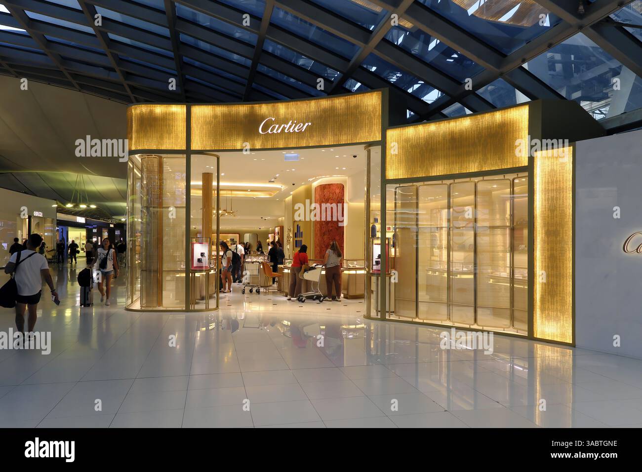 Cartier luxury brand shop in the departure area of Bangkok Suvarnabhumi ...