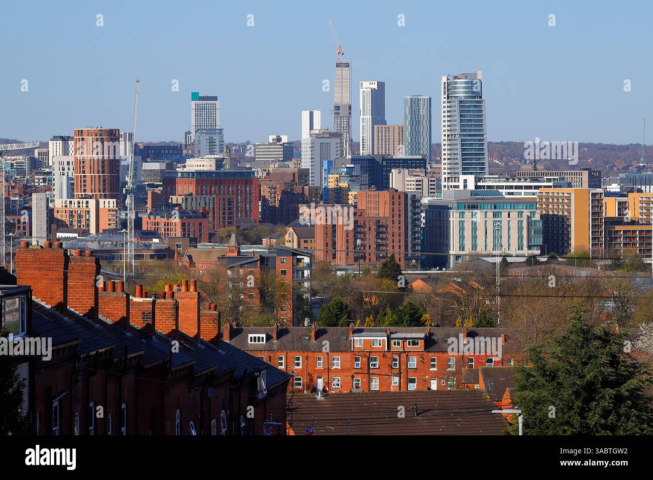 Looking towards Leeds City Centre with Arena Campus Village student ...