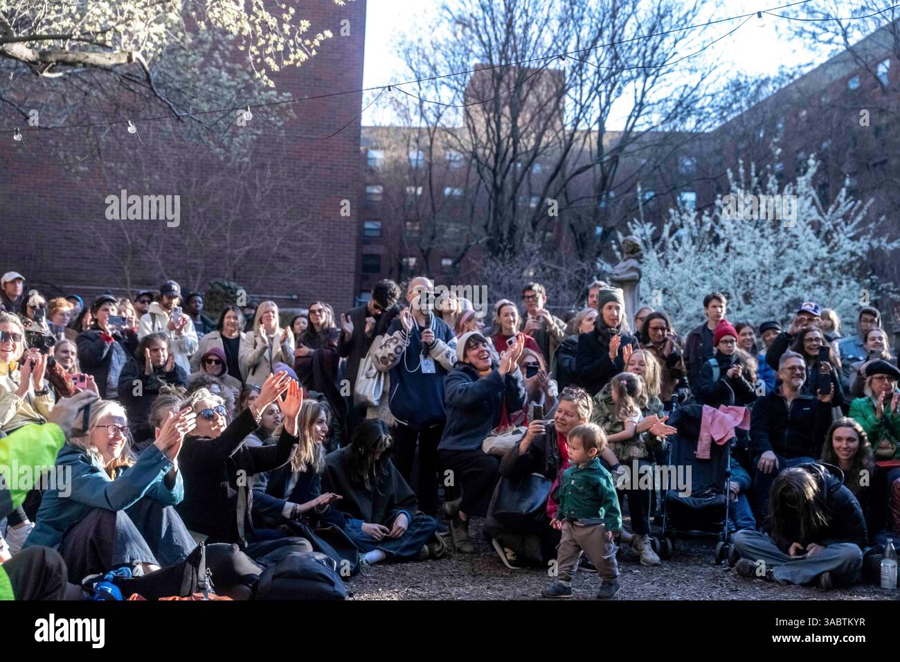 April 1, 2025, New York, Ny, USA: Crowd watches Patti Smith, daughter ...