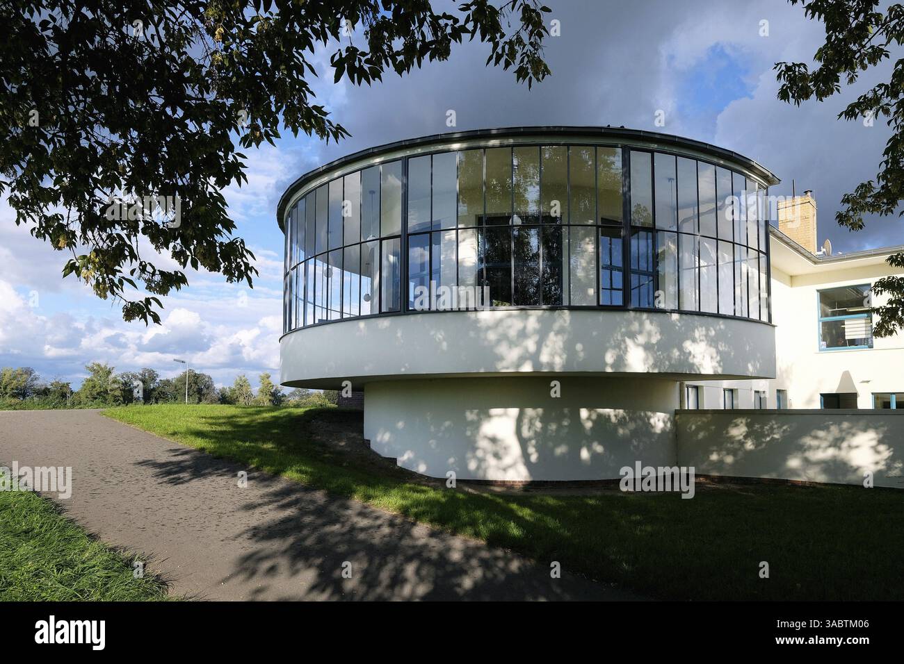 Kornhaus restaurant on the Elbe, Dessau, Saxony-Anhalt, Germany, Europe ...