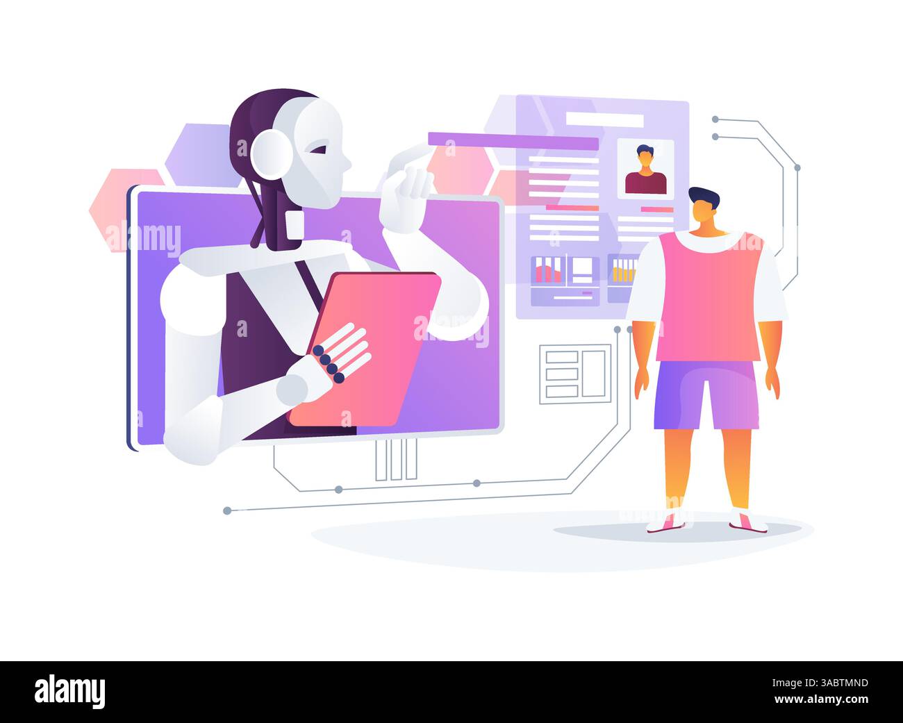 AI-Powered Athlete Performance Analysis abstract concept vector ...