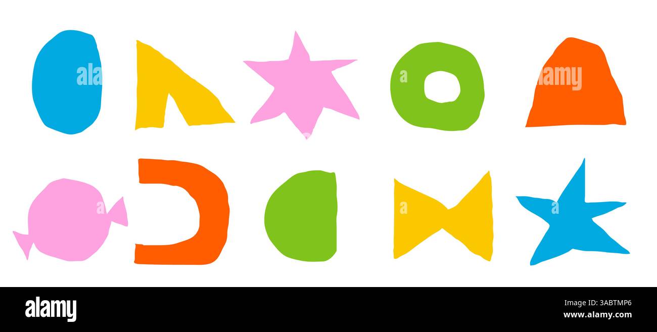 Abstract arrangement bold shapes Cut Out Stock Images & Pictures - Alamy