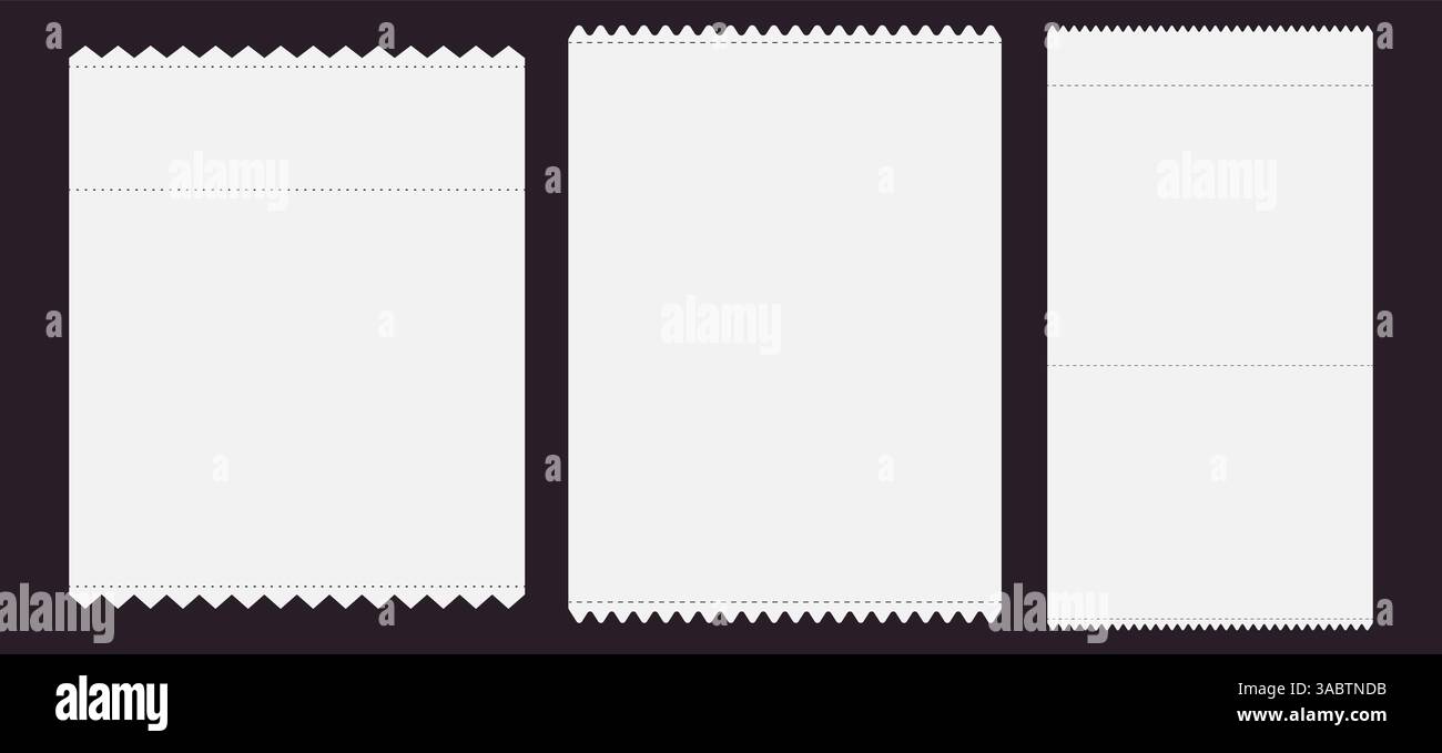 Blank snack packaging template with textured edges for product design ...
