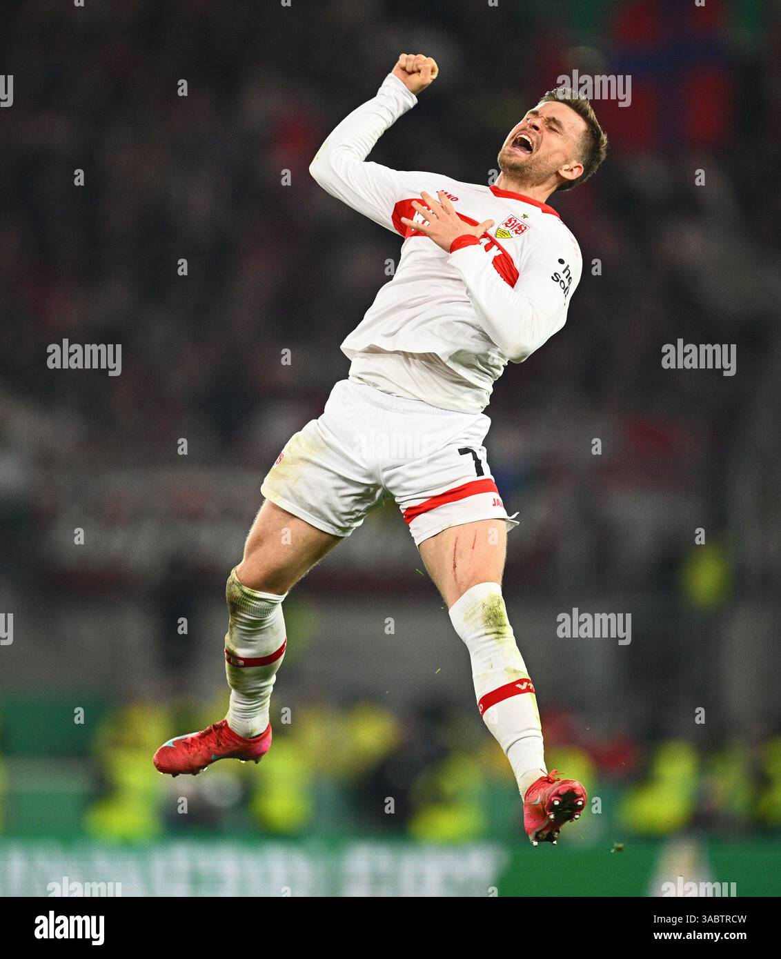 Stuttgart, Germany. 02nd Apr, 2025. Soccer: DFB Cup, VfB Stuttgart - RB ...