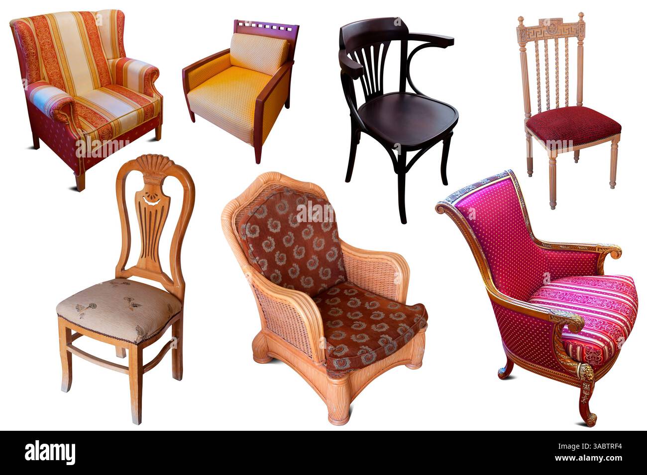 Collage of chairs and armchairs Stock Photo - Alamy