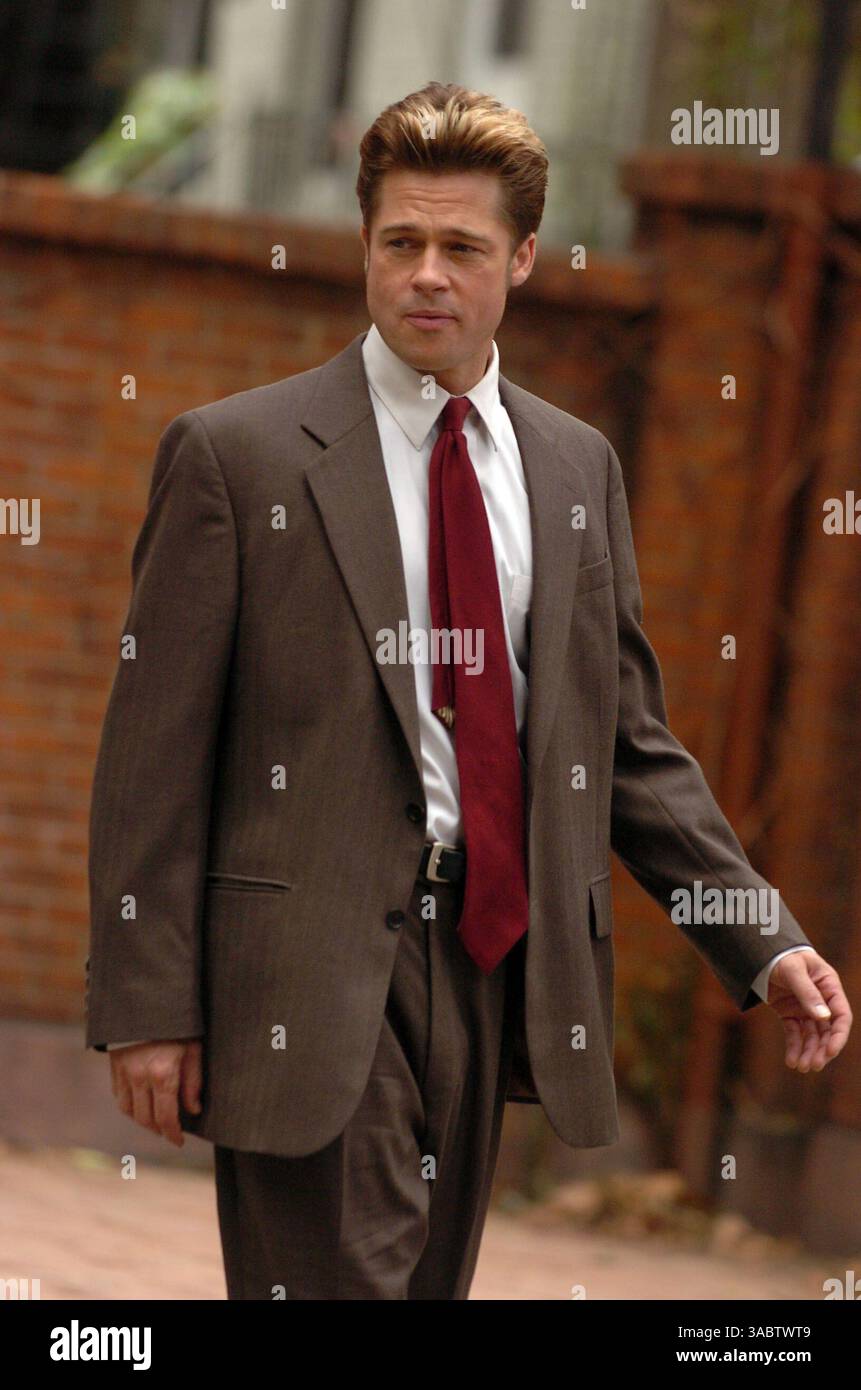 October 3 2007, Brooklyn, NY Actor Brad Pitt was on the set of his new ...