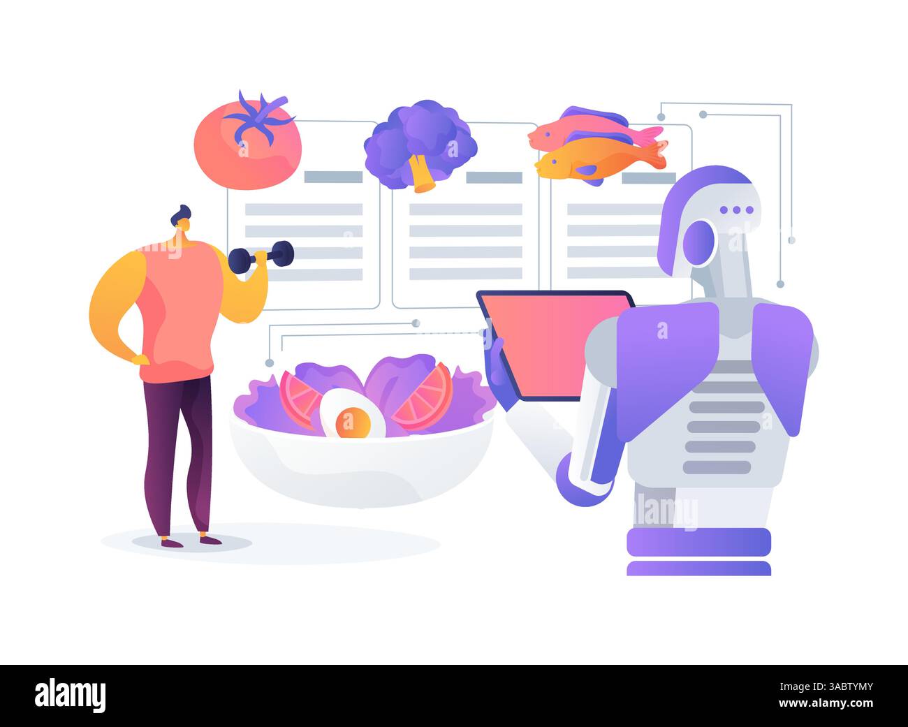 AI-Optimized Athlete Nutrition abstract concept vector illustration ...
