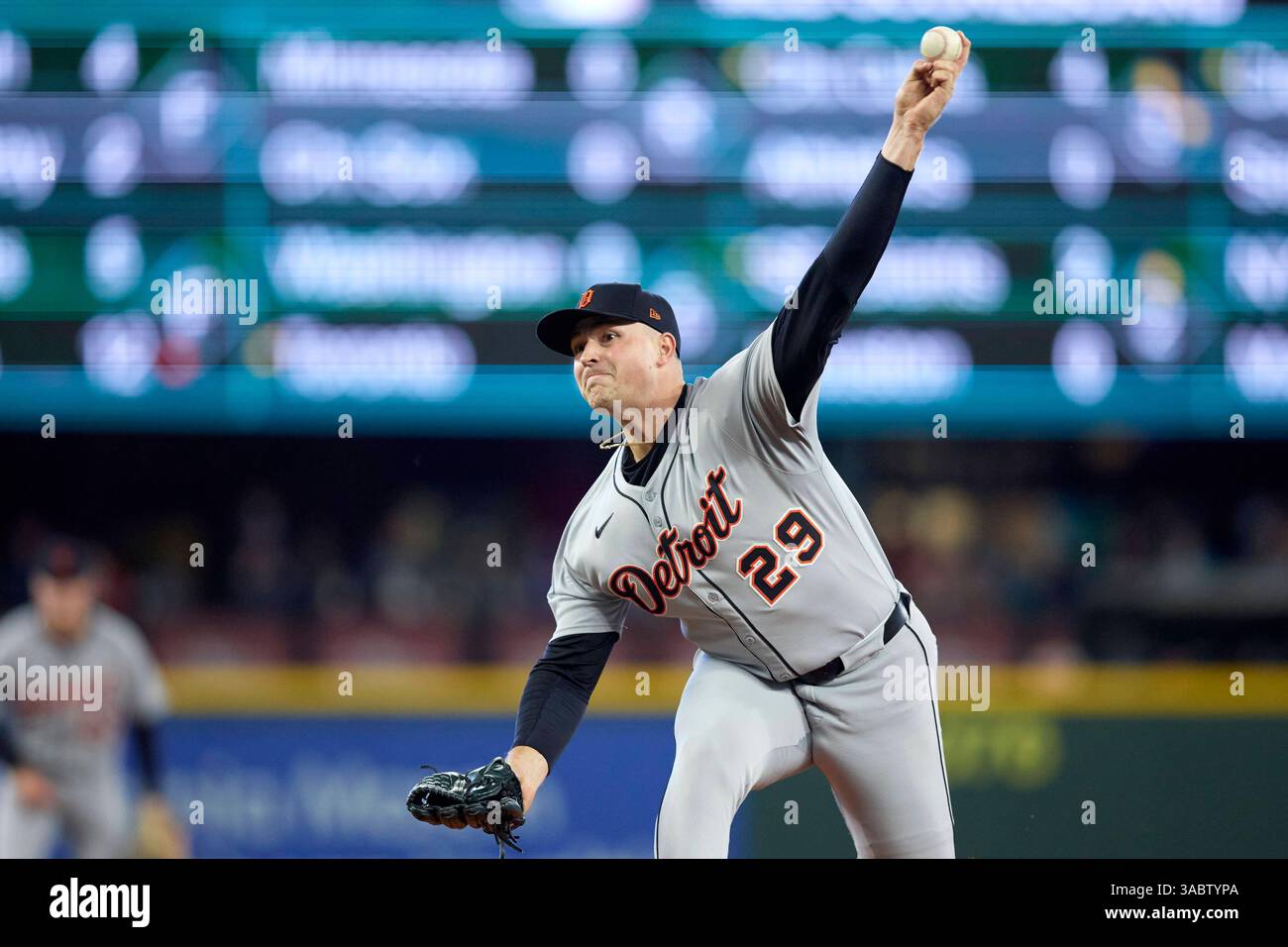 Detroit Tigers starting pitcher Tarik Skubal throws against the Seattle ...