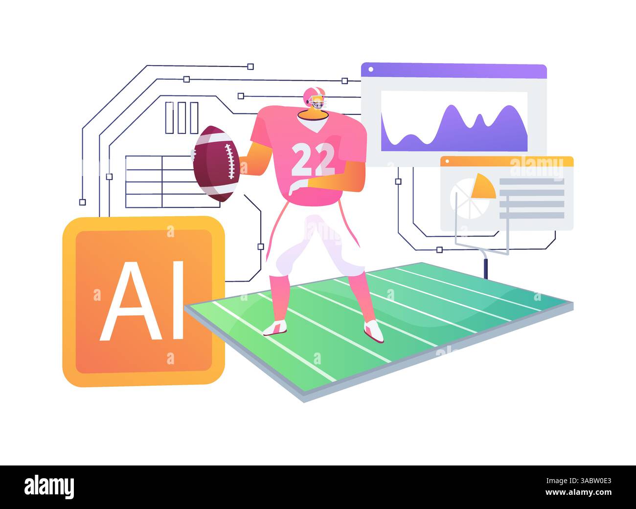 AI-Powered Game Simulations abstract concept vector illustration Stock ...