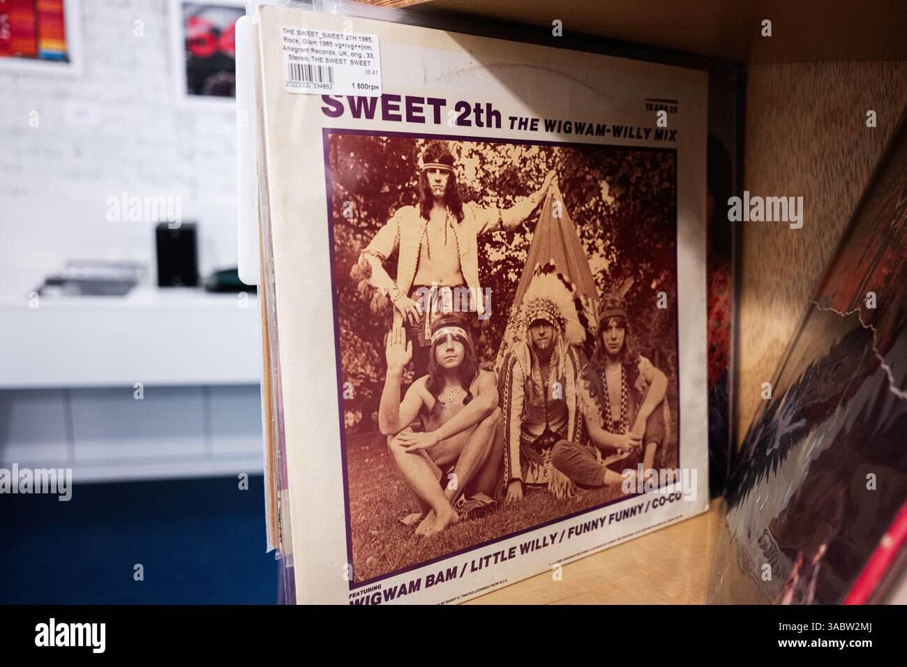 Lviv, Ukraine - April 01, 2025: The vinyl record of The Sweet 2th album ...