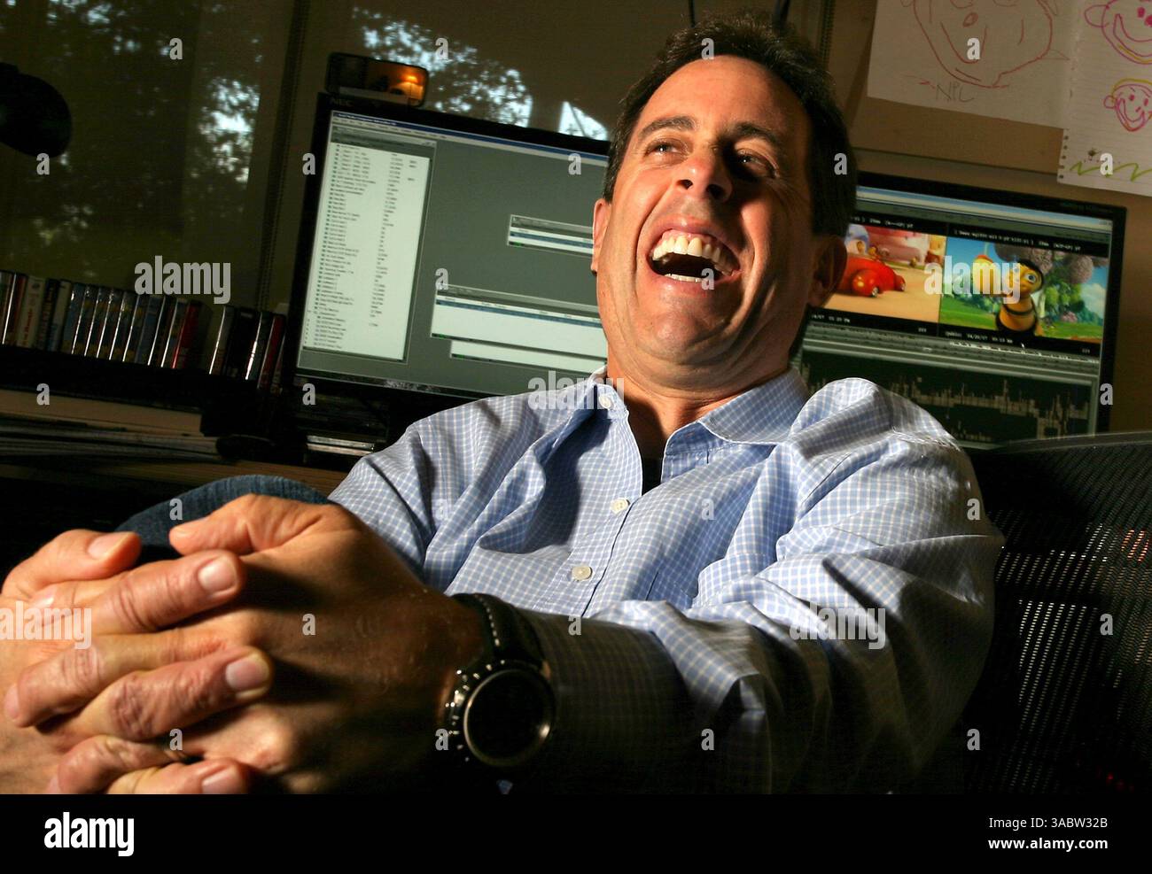 Nov 02, 2007 Glendale, CA, USA - JERRY SEINFELD, in a control room at ...