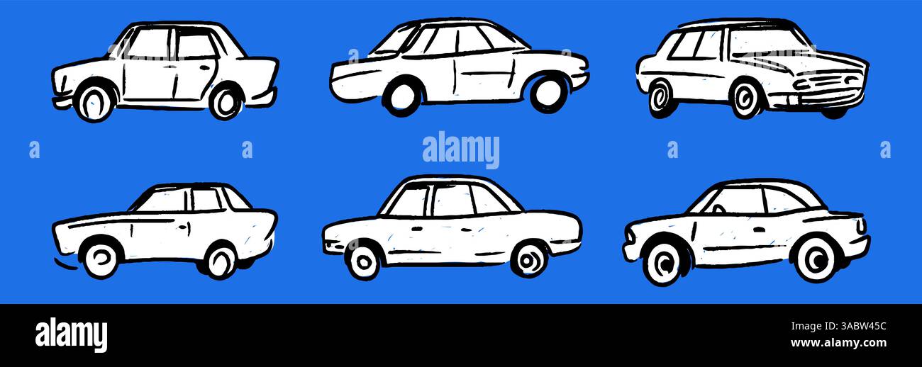 Hand-Drawn Car Illustrations Collection Stock Vector Image & Art - Alamy