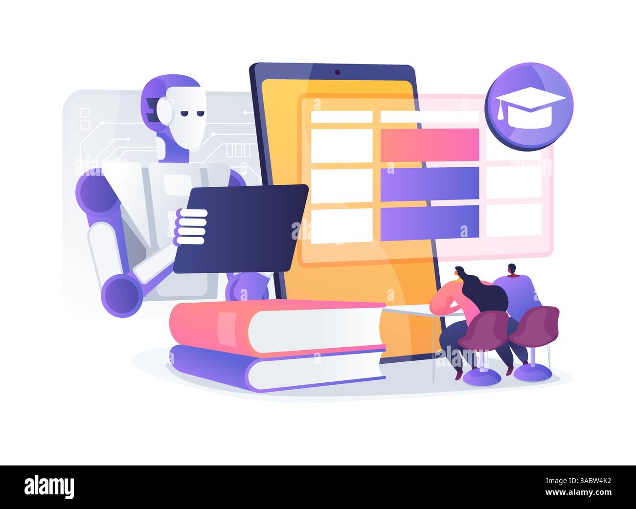 AI Personalized Learning for Students abstract concept vector ...