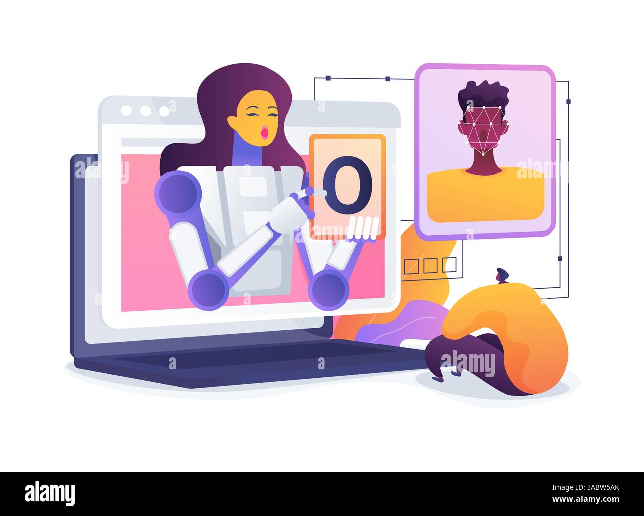 AI Speech Therapy Tools abstract concept vector illustration Stock ...