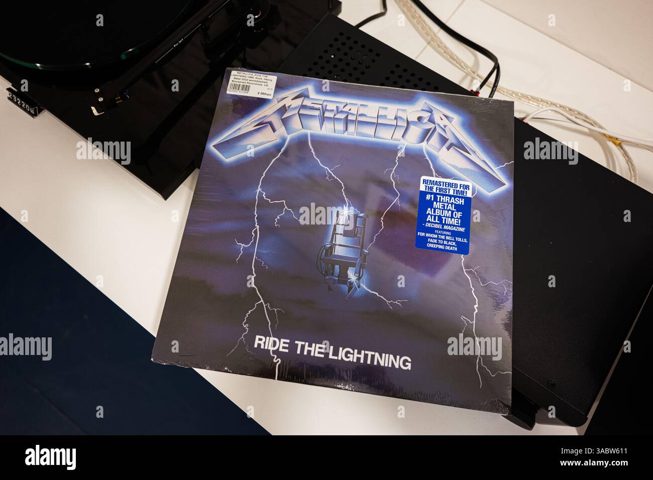 Lviv, Ukraine - April 01, 2025: A vinyl record of Ride the Lightning ...