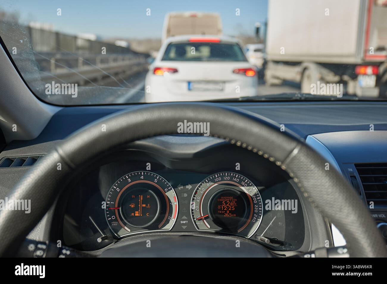 Road traffic jam on highway Stock Photo - Alamy
