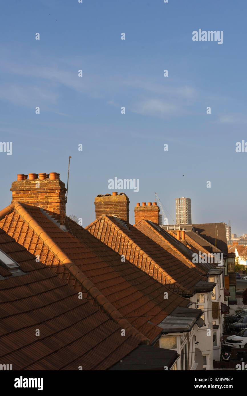 Residential rooftops under sunlight in hi-res stock photography and ...