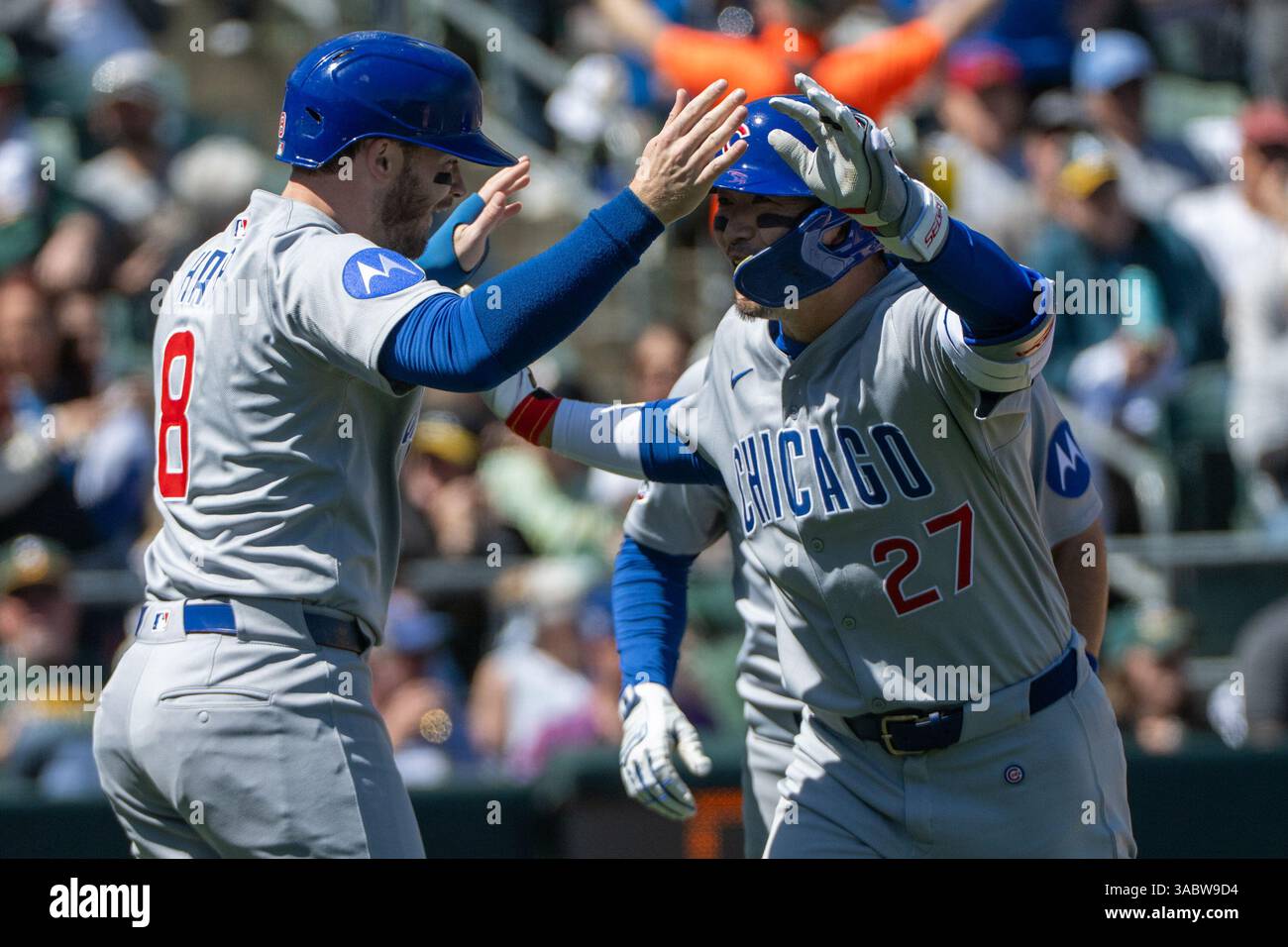 West Sacramento, Ca, USA. 2nd Apr, 2025. Chicago Cubs outfielder Seiya ...