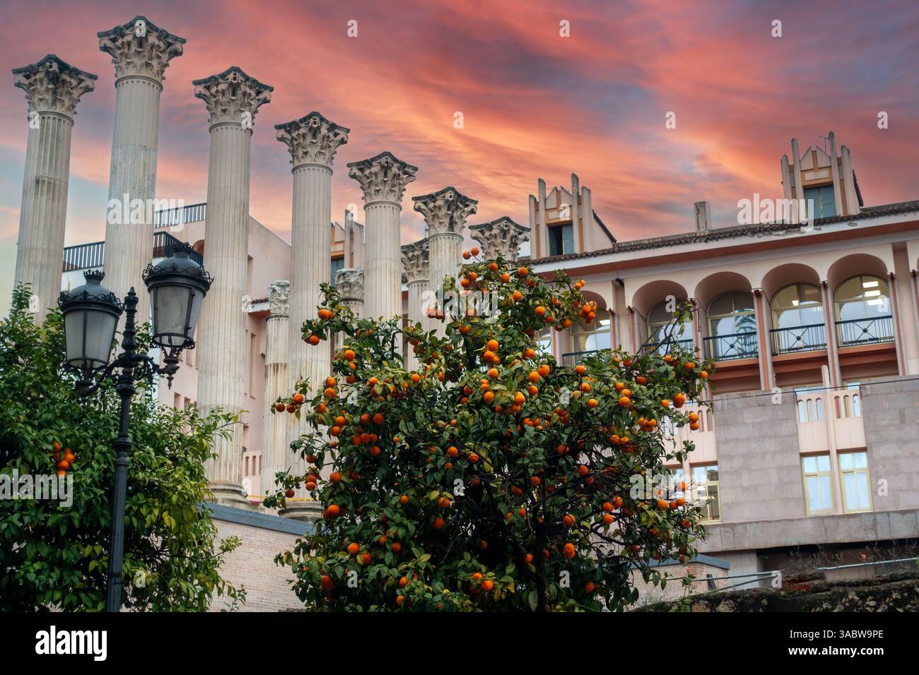 Vintage Old Roman Temple Ruins, Cordoba Spain City Hall Site. Ripe ...