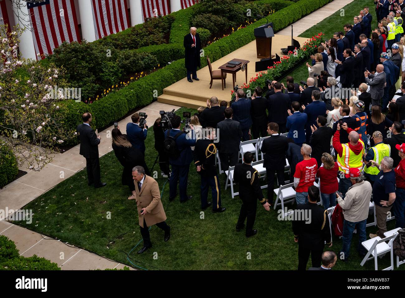 Washington, United States. 02nd Apr, 2025. US President Donald Trump ...