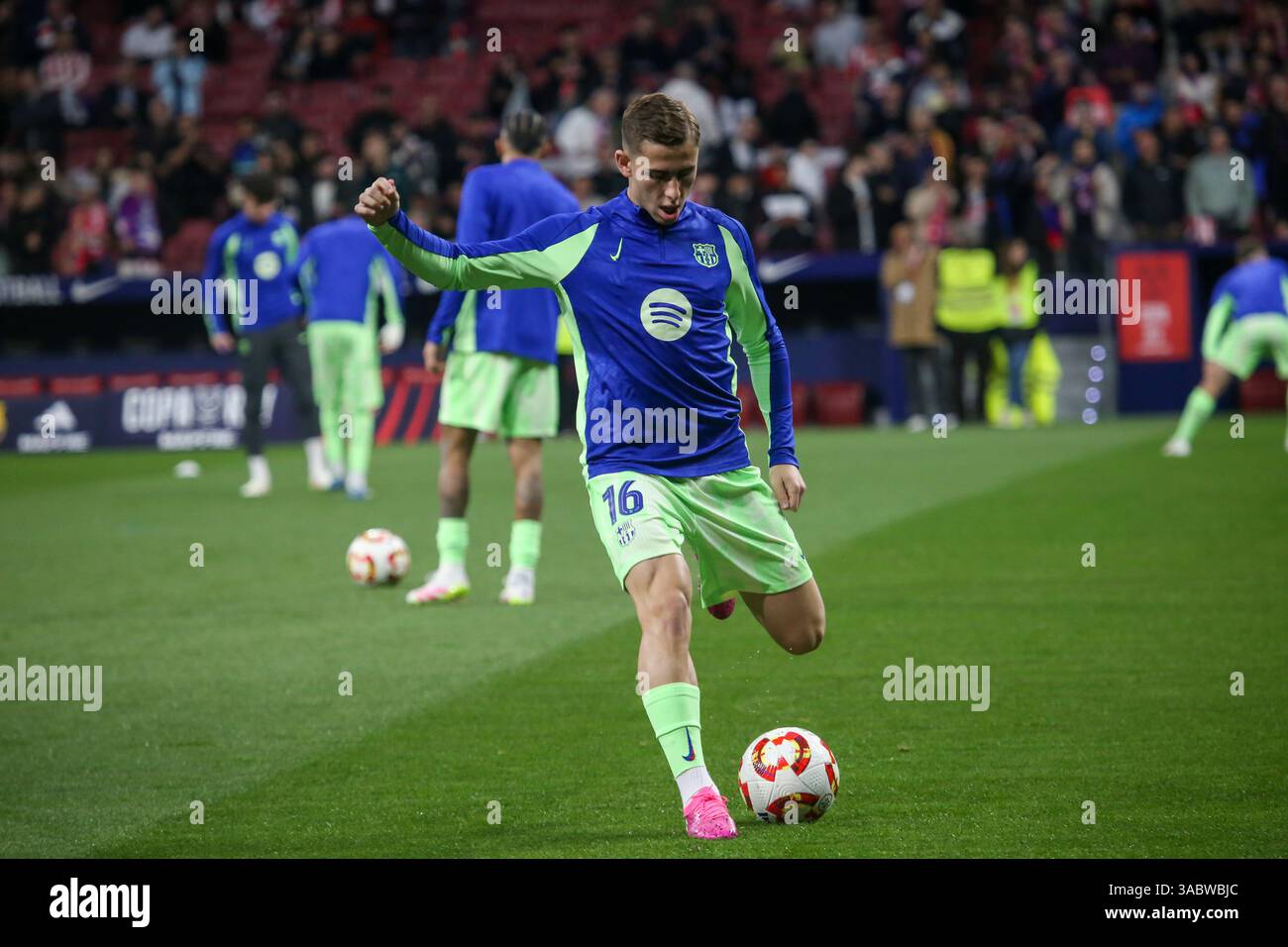 Madrid, Spain, April 2, 2025: FC Barcelona player Fermín López (16 ...