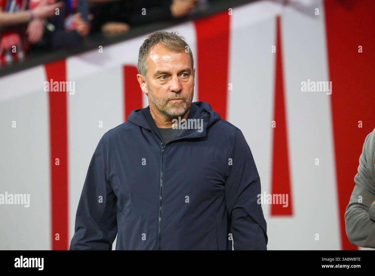 Madrid, Spain, April 2, 2025: FC Barcelona head coach Hansi Flick during the Copa del Rey semi ...
