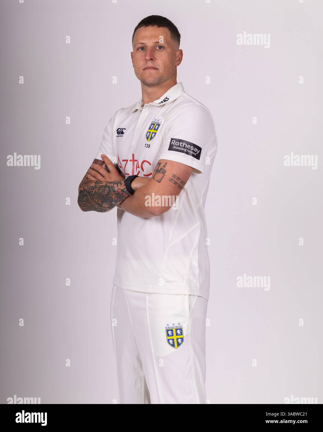 Brydon Carse of Durham Cricket during the Durham Cricket Media Day at ...