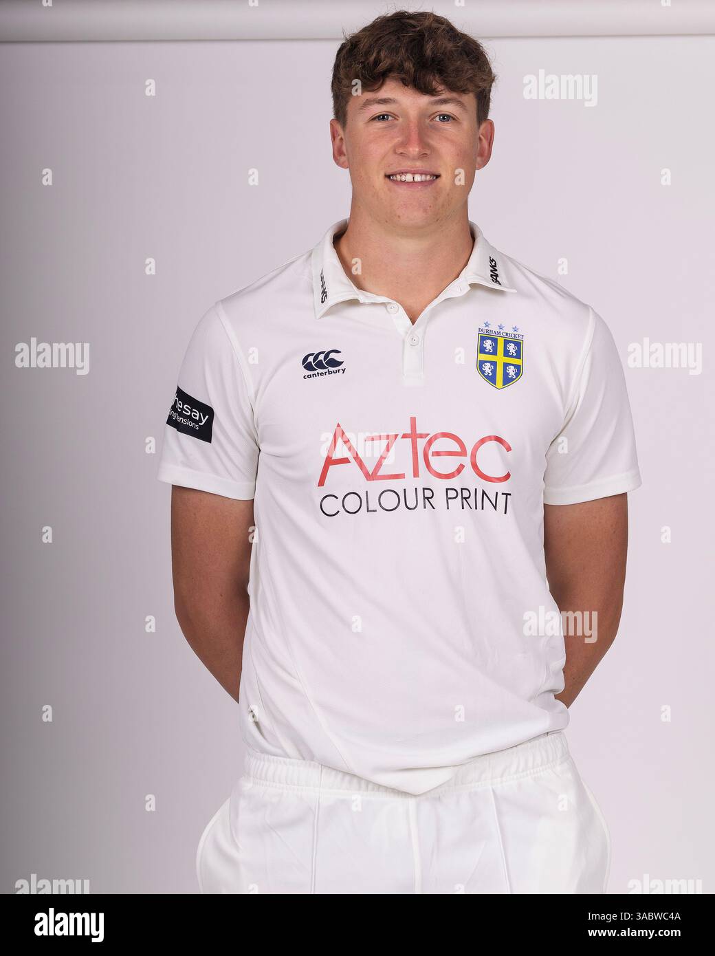 Ben McKinney of Durham Cricket during the Durham Cricket Media Day at ...