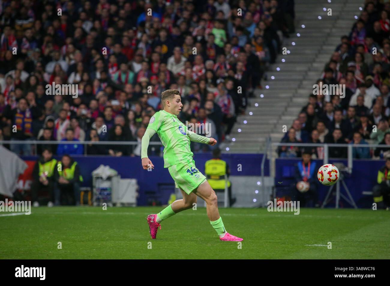 Madrid, Spain, April 2, 2025: FC Barcelona player Fermín López (16 ...