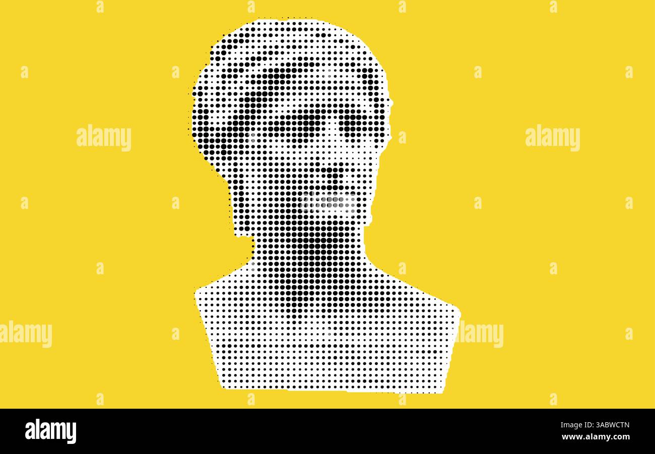 Stylized Classical Bust on Yellow Background Stock Vector Image & Art ...