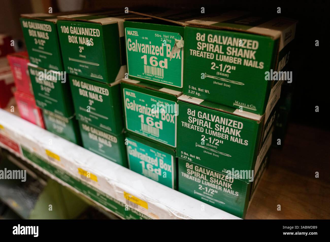 Steel lumber nails are for sale at employee-owned Clark Devon Hardware ...