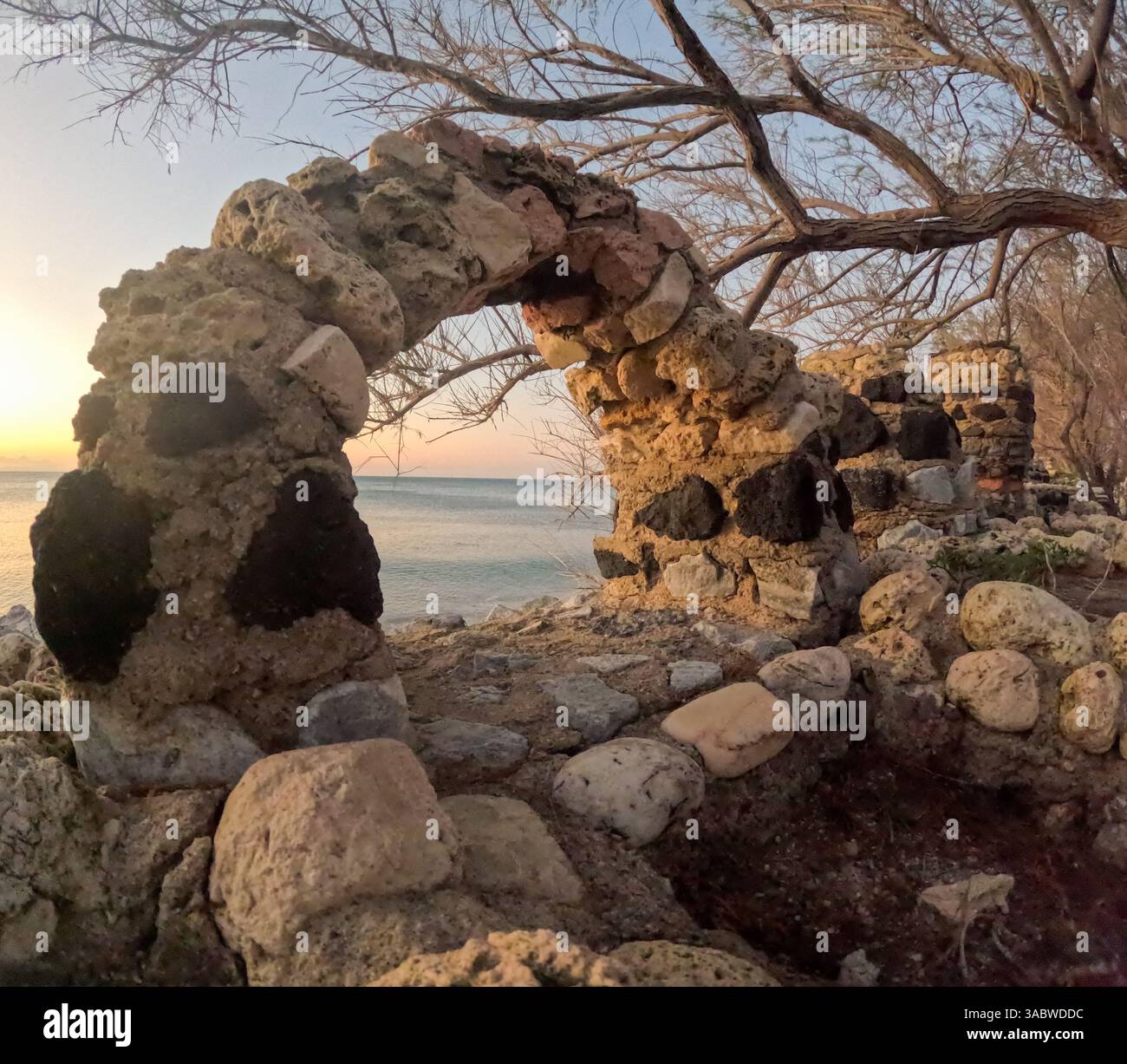 Natural window on Mediterranean Sea Stock Photo - Alamy
