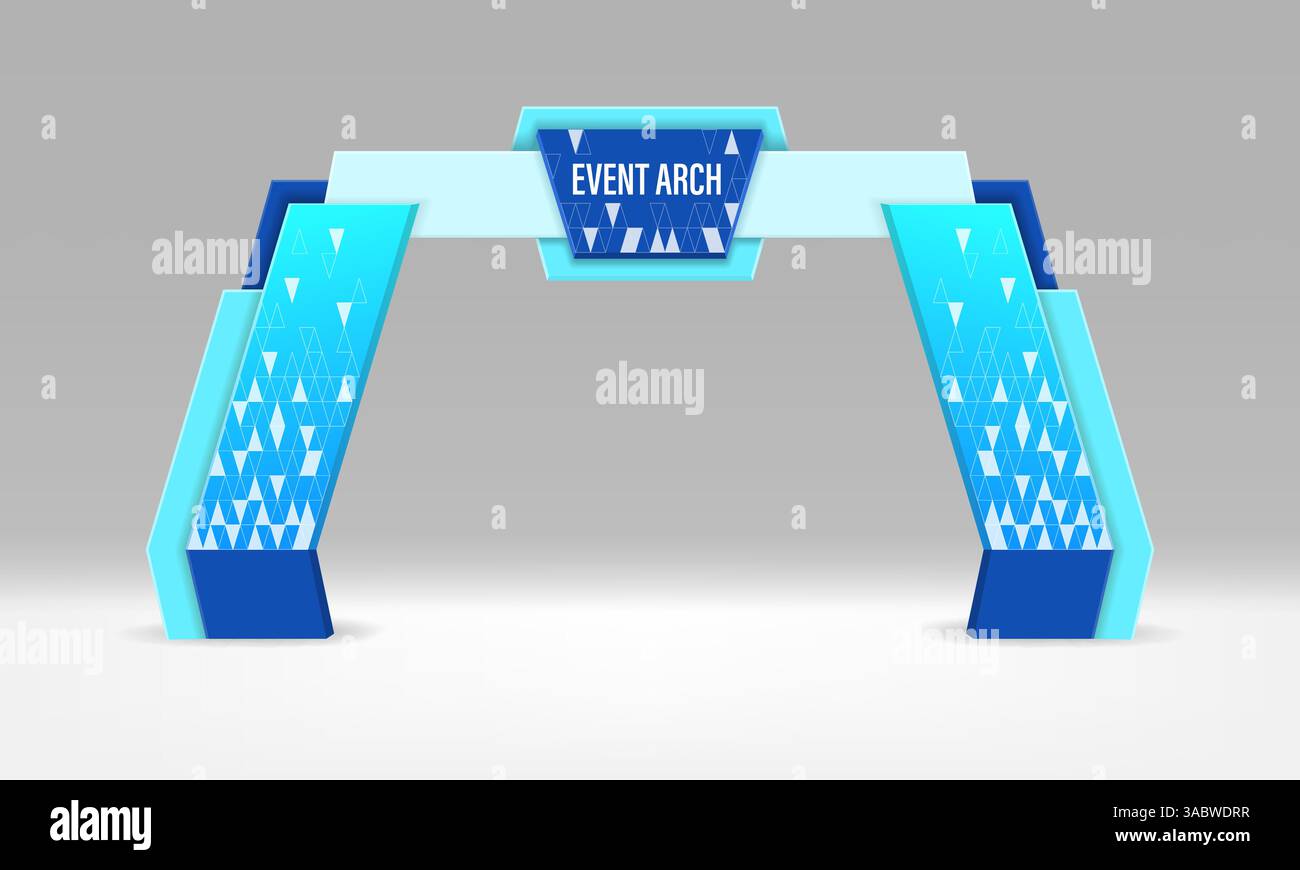Event arch gate entrance, realistic 3d vector modern exhibition gateway ...