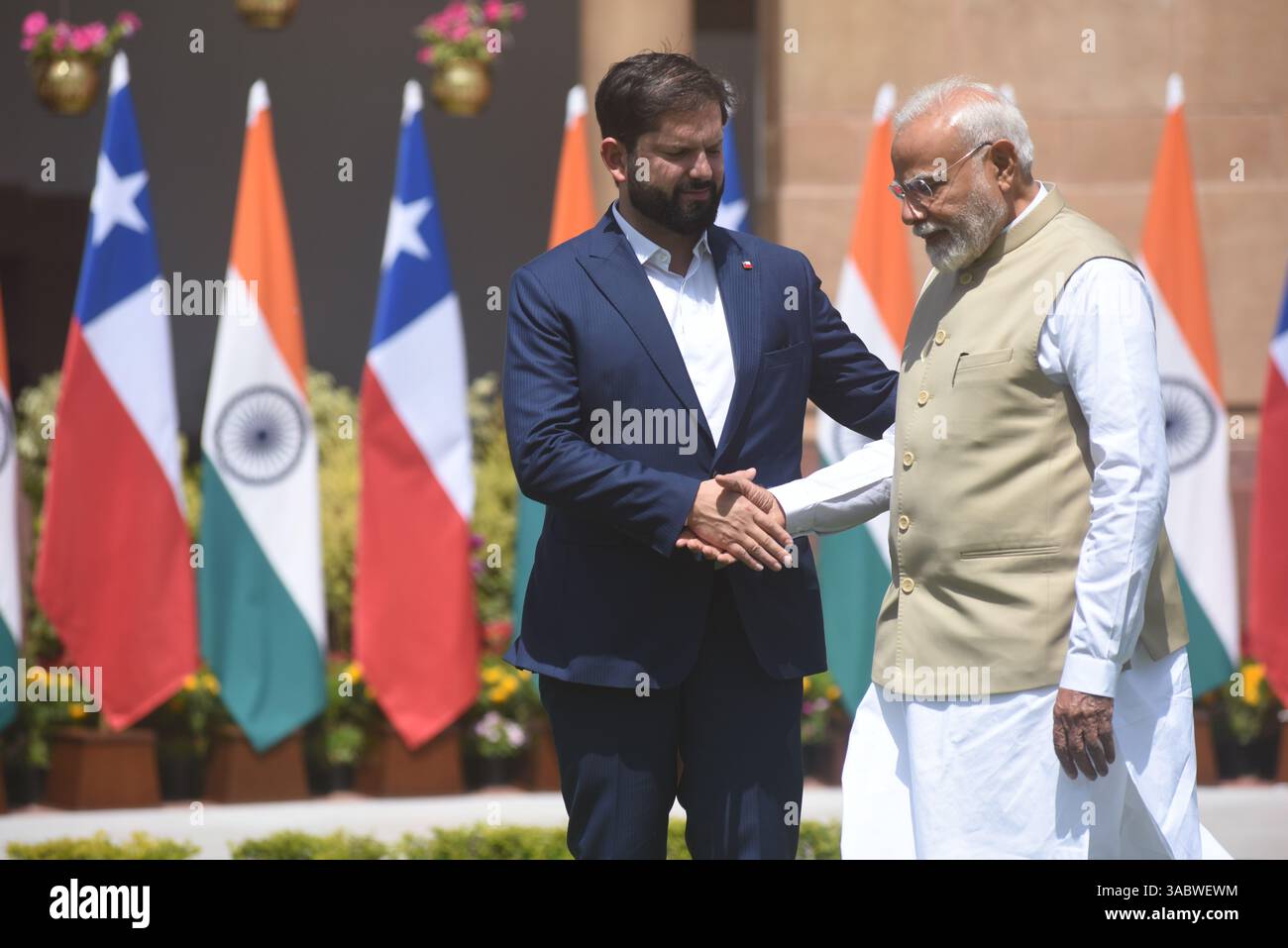 April 1, 2025, New Delhi, India: Indian Prime Minister Narendra Modi ...