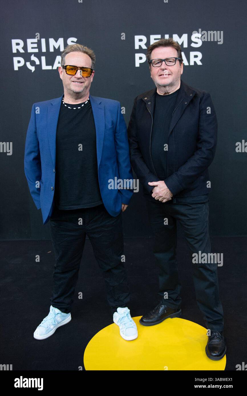 Reims, France. 02nd Apr, 2025. Jib Polhemus and Simon West attending the Tribute to Stephen ...