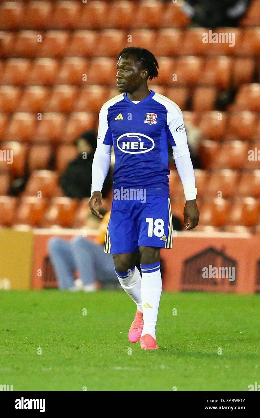 Oakwell Stadium, Barnsley, England - 1st April 2025 Vincent Harper (18 ...