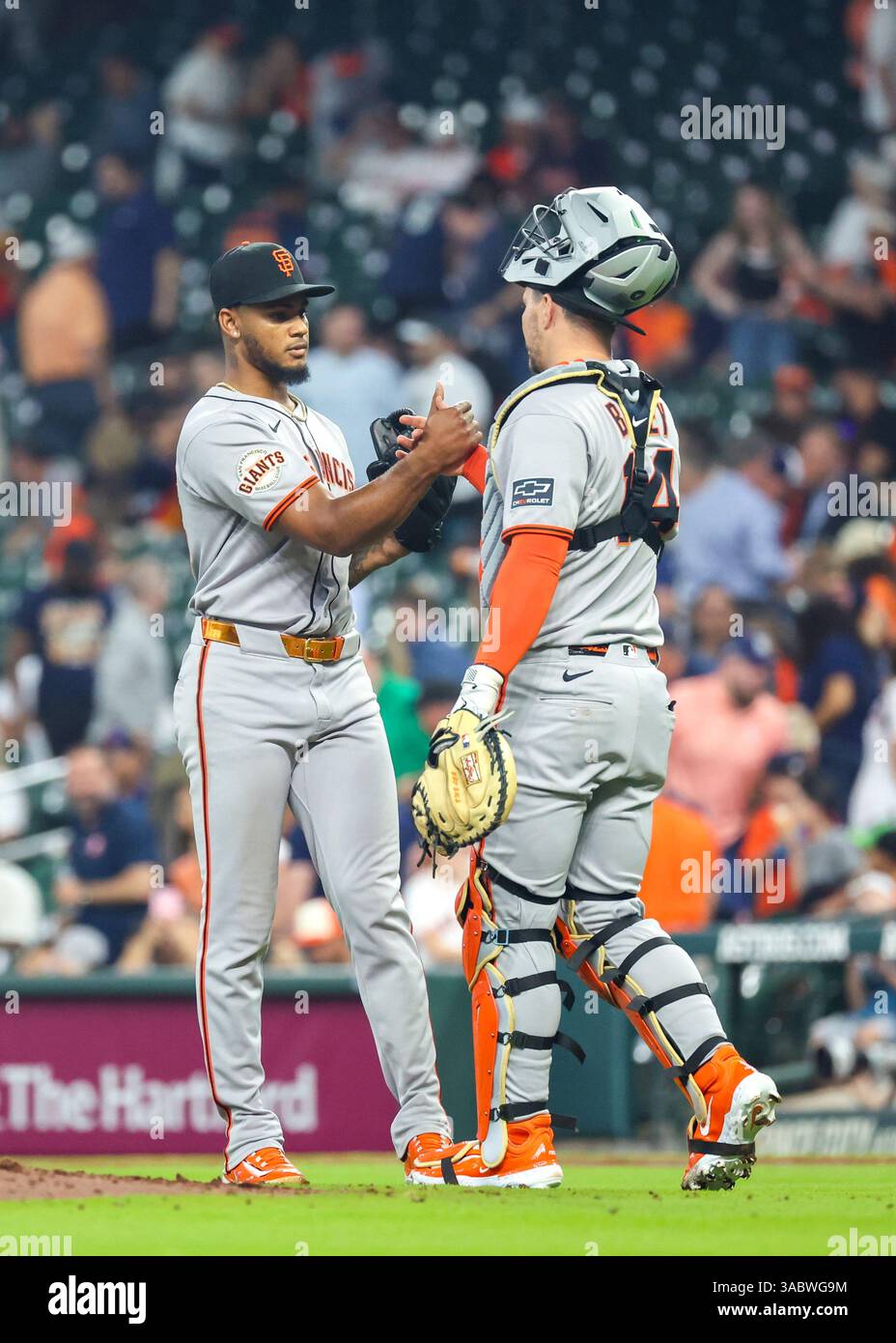 HOUSTON, TX - APRIL 02: San Francisco Giants pitcher Camilo Doval (75 ...